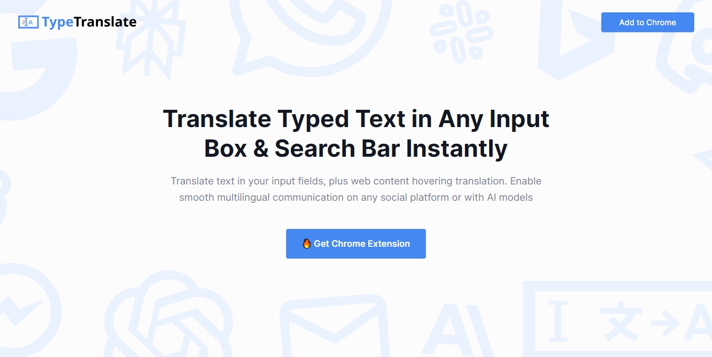 Typing Translate in Any Text Box & Search Bar Instantly